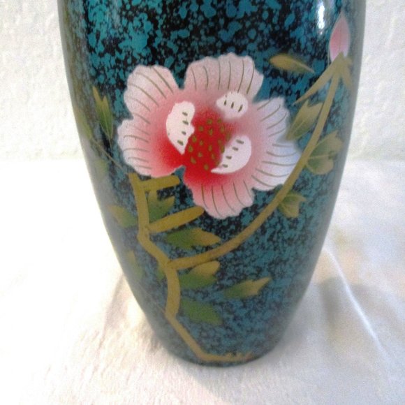 Accents | Midcentury Japanese Enamelware Cherry Blossom Vase | Poshmark